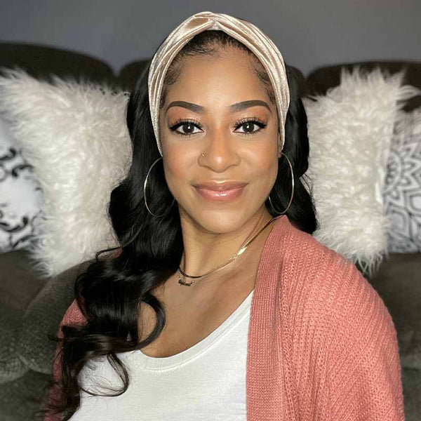 Body Wave Headband Wigs Human Hair None Lace Front Wig Easily Wear 150 ...